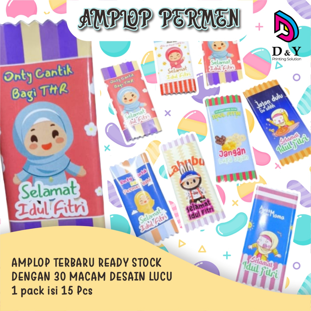 Jual [ READY STOCK ISI 15 PCS ] PROMO Amplop Permen Lebaran | Amplop ...