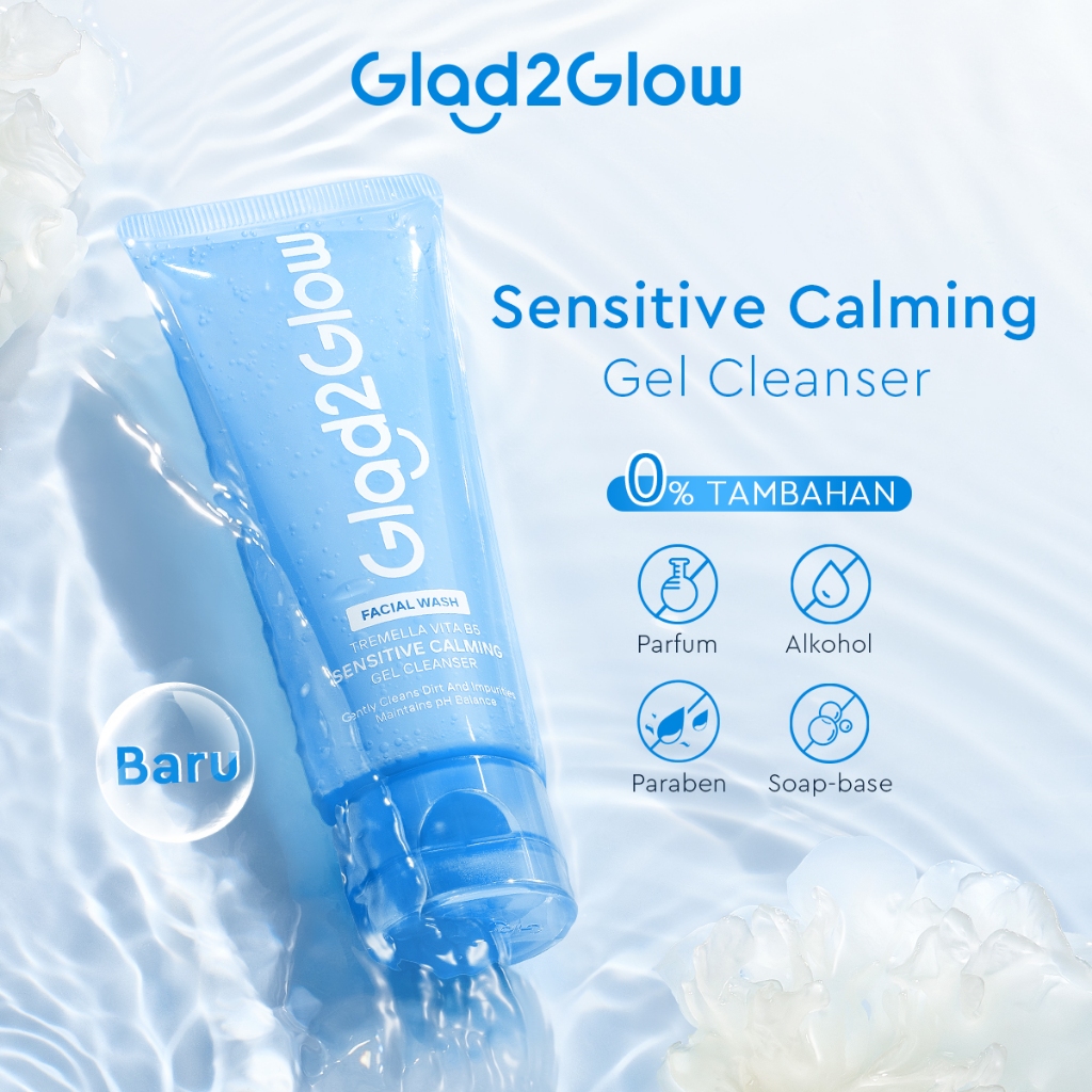 Jual 【NEW LAUNCH】GLAD2GLOW TREMELLA VITA B5 SENSITIVE CALMING GEL CLEANSER | sabun cuci muka G2G ...