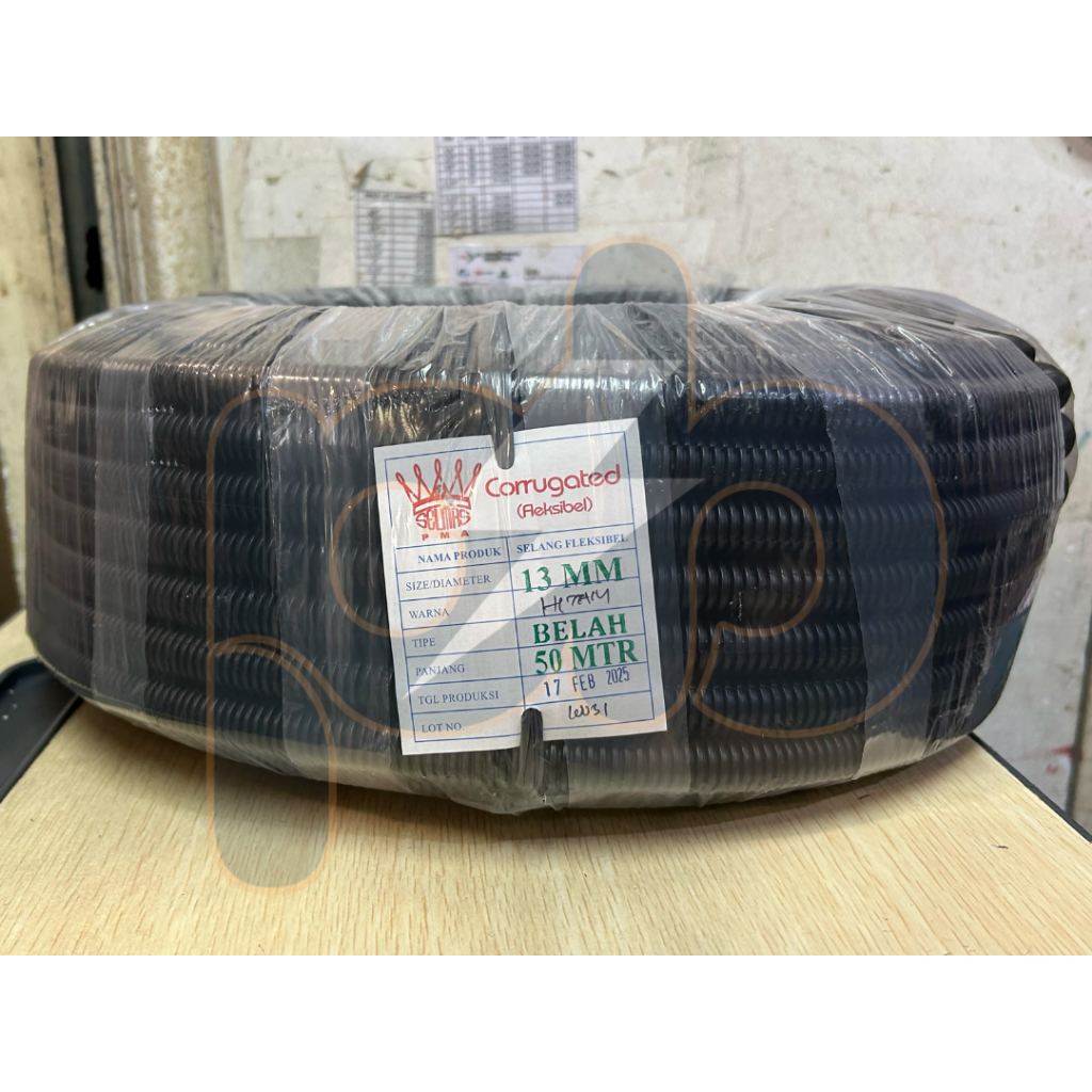 Jual Flexible Conduit PVC Belah 13mm Hitam / Flexible PVC Belah 13 mm ...