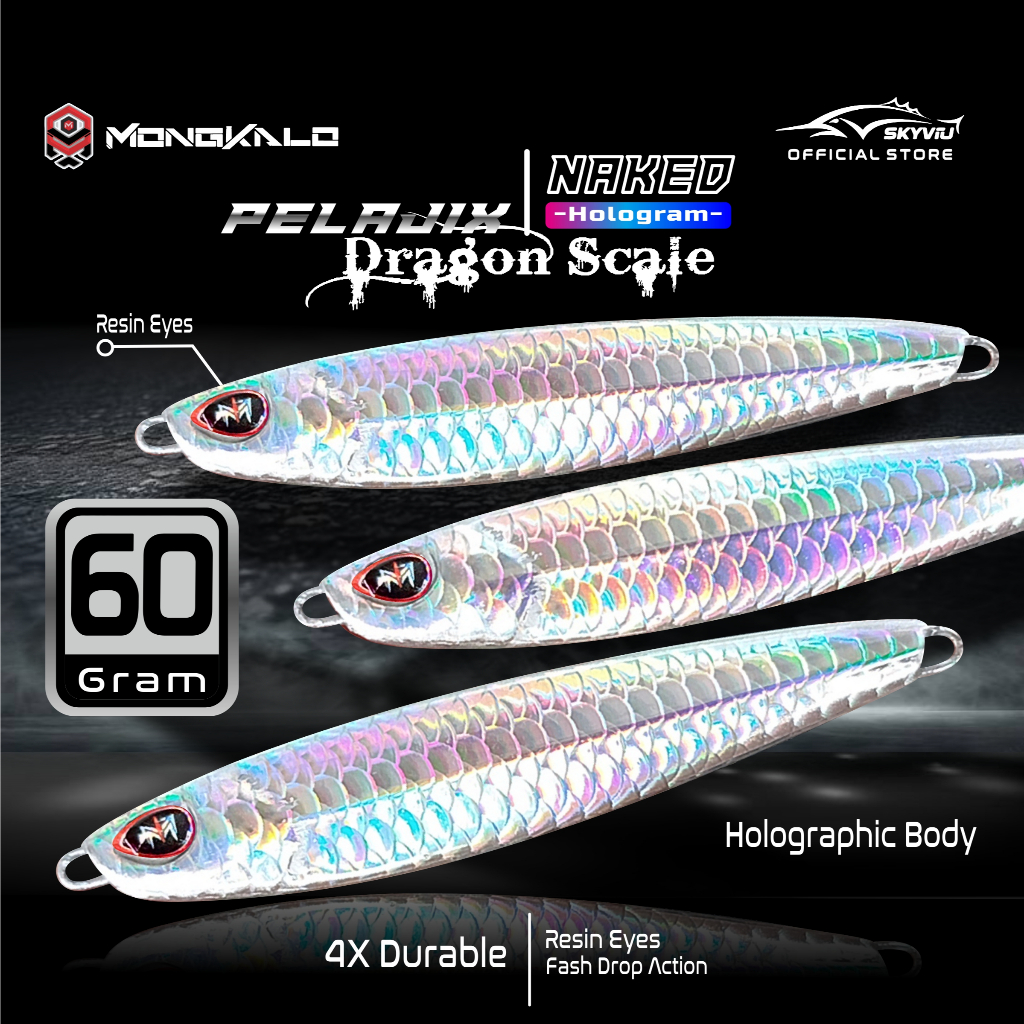 Jual Umpan Metal Jig 60 Gram MONGKALO PELAJIX NAKED 60g Hologram Sisik MetalJig 60gr 60grm ...