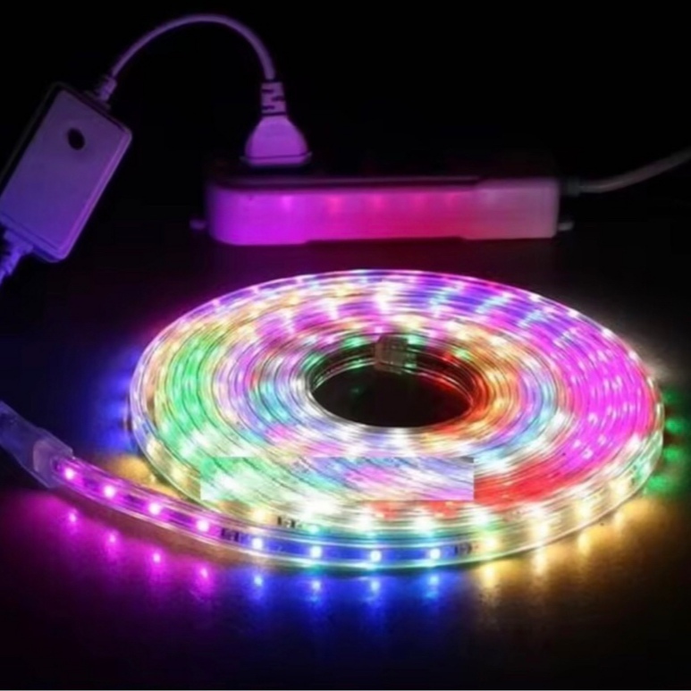 Jual Lampu Selang RGB LED 10M Emico + Socket Adaptor Lampu LED warna ...