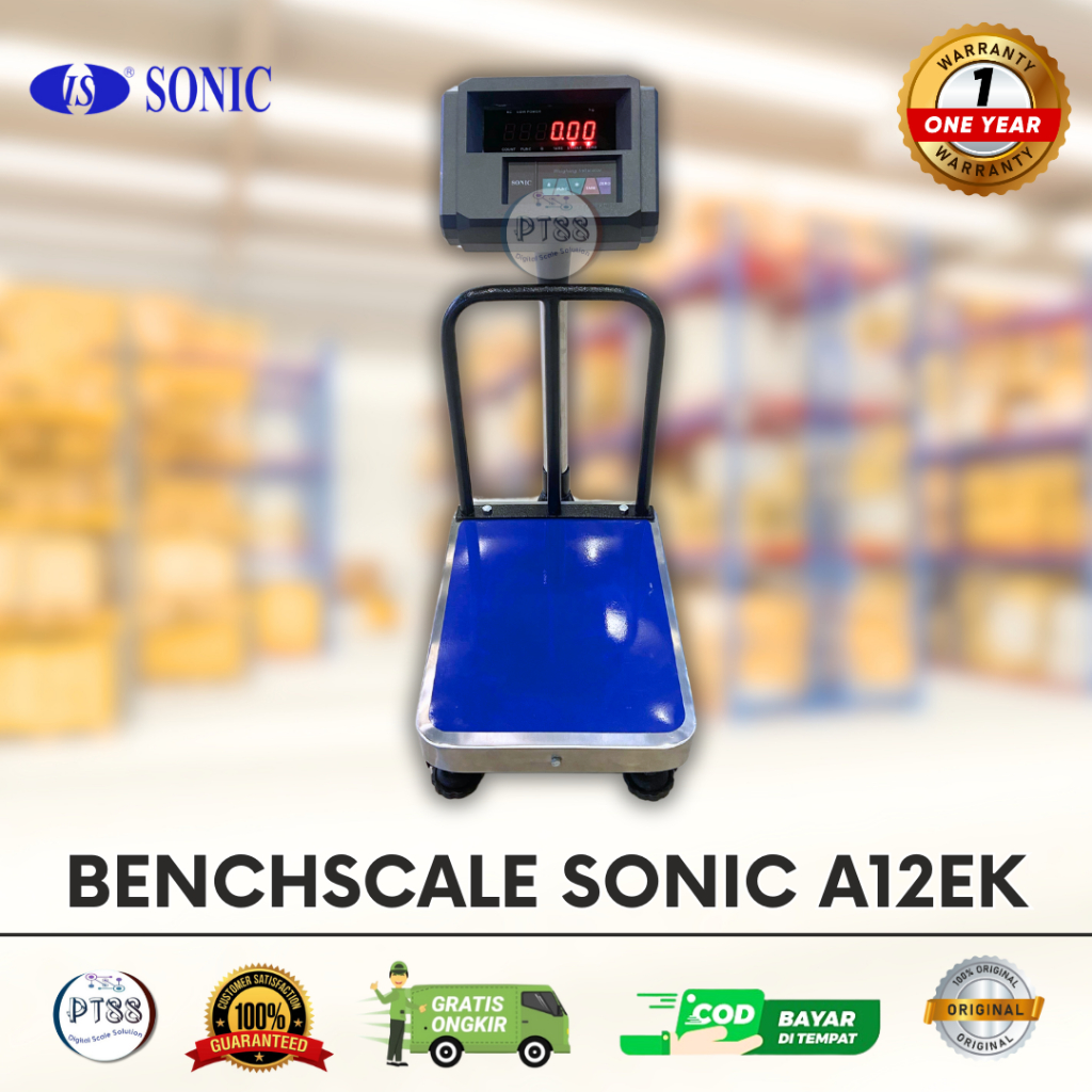Jual Timbangan Digital Industri SONIC A12EK Kap 75KG / Timbangan SONIC A12EK 75KG | Shopee Indonesia
