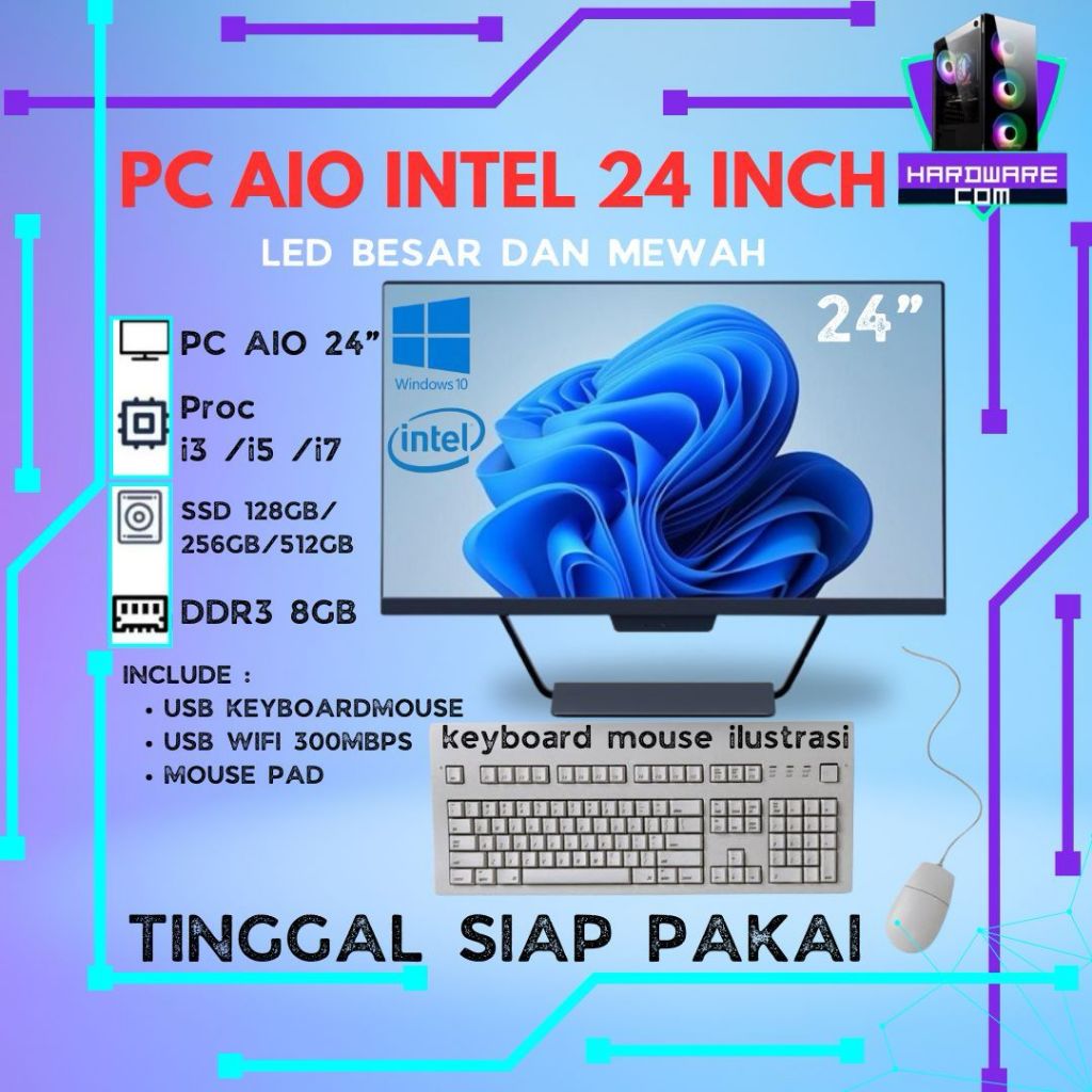 Jual Komputer Full PC All-in-One Baru Terbaru HD Super Tipis Intel Core i3/i5/i7 Untuk Rumah ...