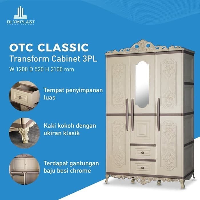 Jual New Lemari plastik olymplast bestseller OTC Modern 2 pintu - 4 ...