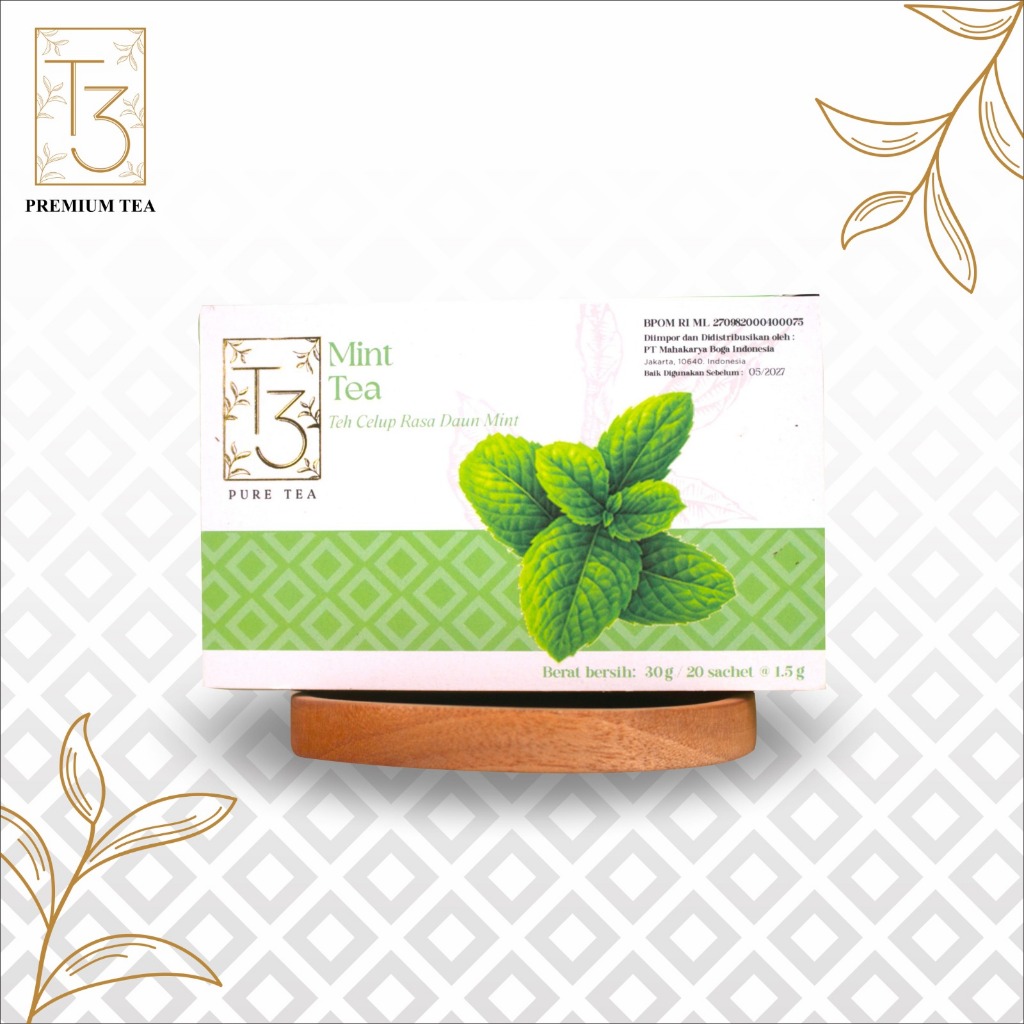 Jual T3 Teh Rasa Mint (Pure Mint Tea) - Menyegarkan - (1 pack 30 g / 20 ...