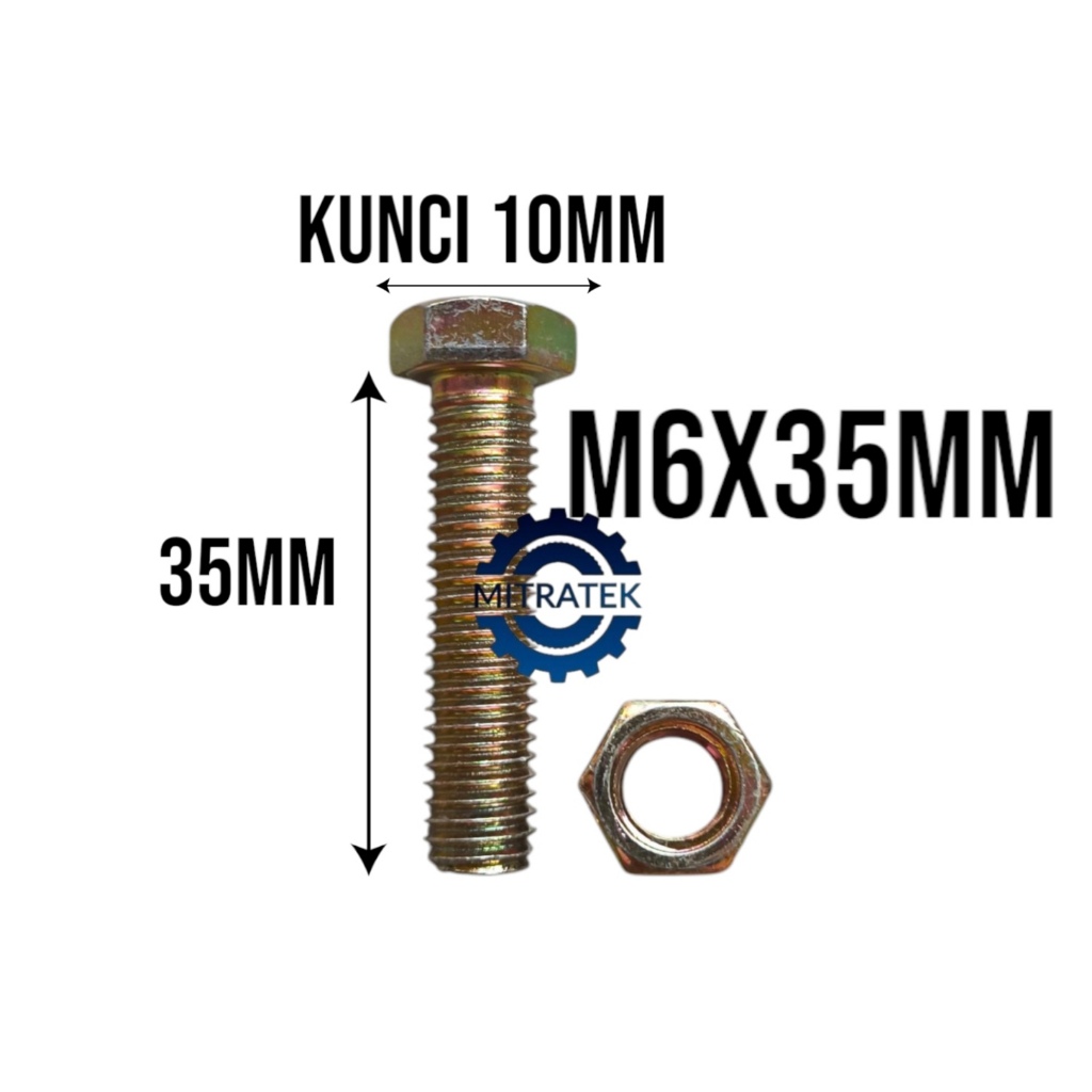 Jual Baut Mur M6 Kuning Set Harga Per Dus | Shopee Indonesia