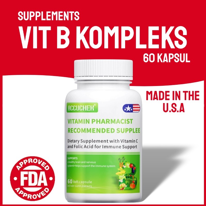 Jual Vitamin B Complex,B1, B2, B3, B5, B6, B7, B9, B12, mendukung sistem kekebalan tubuh ...