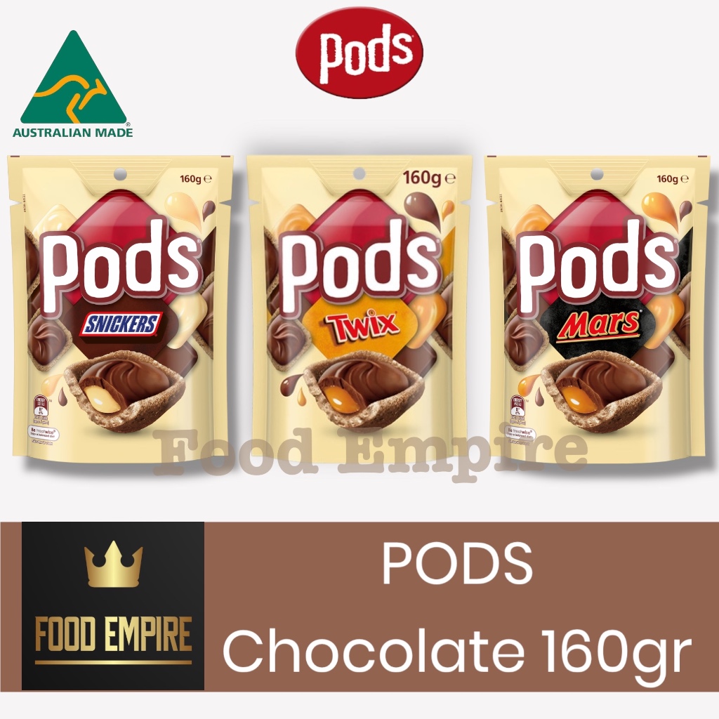 Jual PODS Snickers | Mars | Twix 160 gr | Crispy Baked Wafer with ...