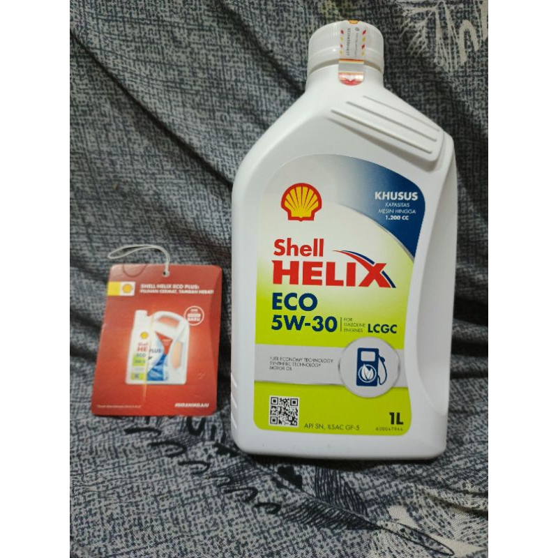 Jual oli mobil motor matic shell helix eco 5W-30 full synthetic api sn ...