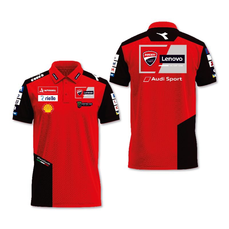 Jual Polo Shirt Ducati Lenovo Team 2025 MotoGP Team Racing Balap ...