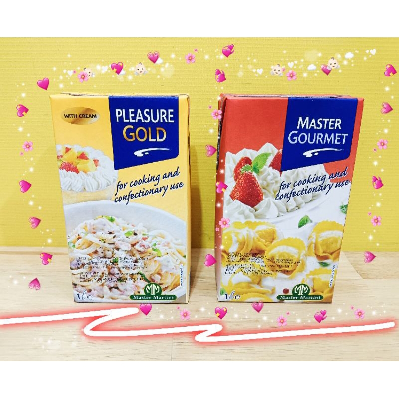 Jual MASTER GOURMET COOKING CREAM 1LITER DAN PLEASURE GOLD WITH CREAM ...