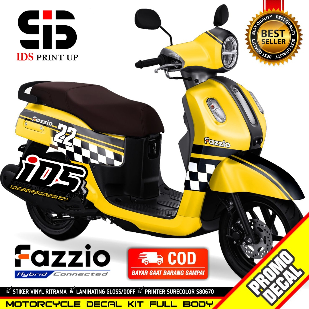 Jual Decal Yamaha Fazzio Stiker Fazzio Dekal Fazzio Striping Fazzio Decal Fazzio Full Body Cafe ...