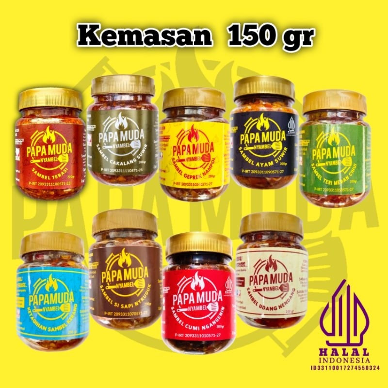 Jual Best Seller - Sambel Kemasan 150gr / papamuda nyambel / sambel ...