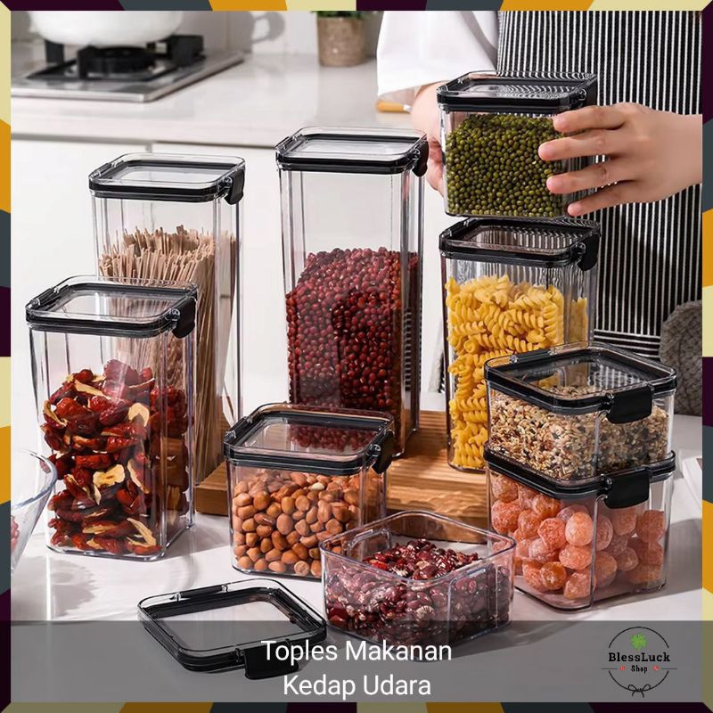 Jual MeHaa Toples Plastik Penyimpanan Makanan Kedap Udara Storage Jar ...
