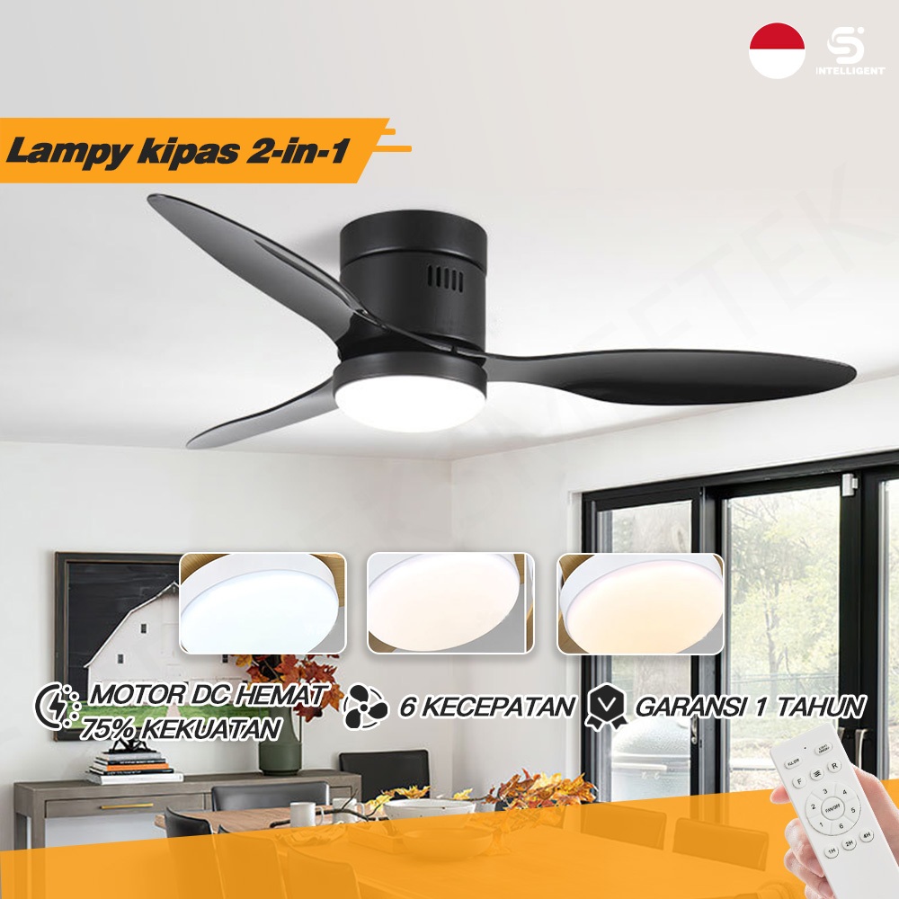 Jual Kipas Angin Plafon Lampu 2in1 Lampu kipas langit-langit multifungsi Lampu kipas remote ...