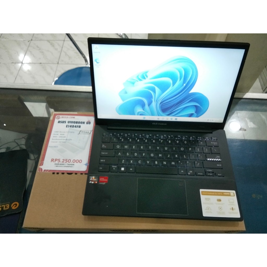 Jual Laptop Baru Asus Vivobook Go E1404FA AMD Ryzen 3 gen 7 RAM 8gb SSD ...