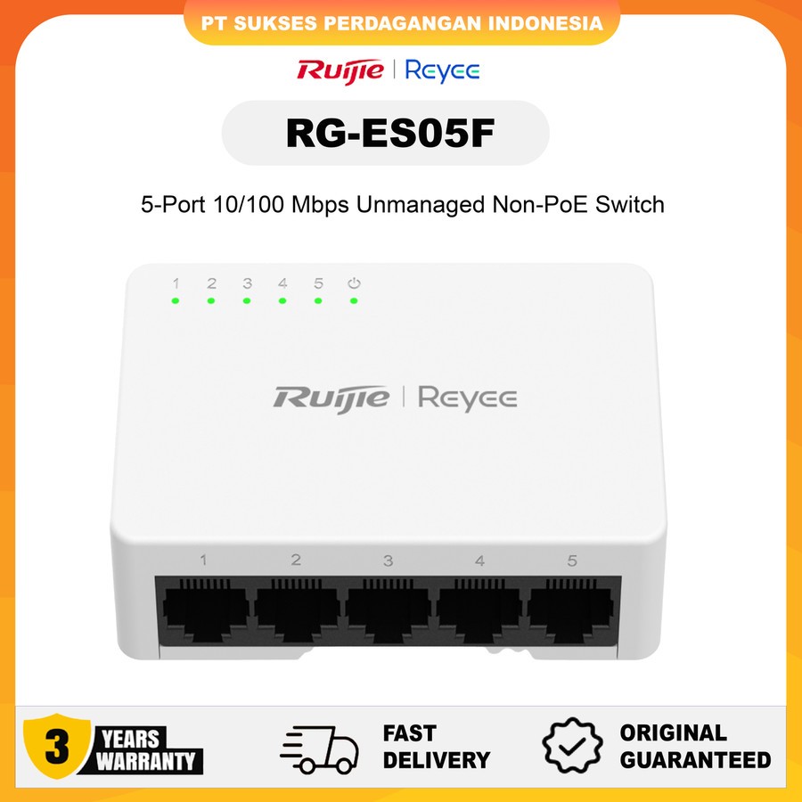 Jual RUIJIE REYEE RG-ES05F, Switch Non-PoE Unmanage 5-Port 10/100 Mbps | Shopee Indonesia