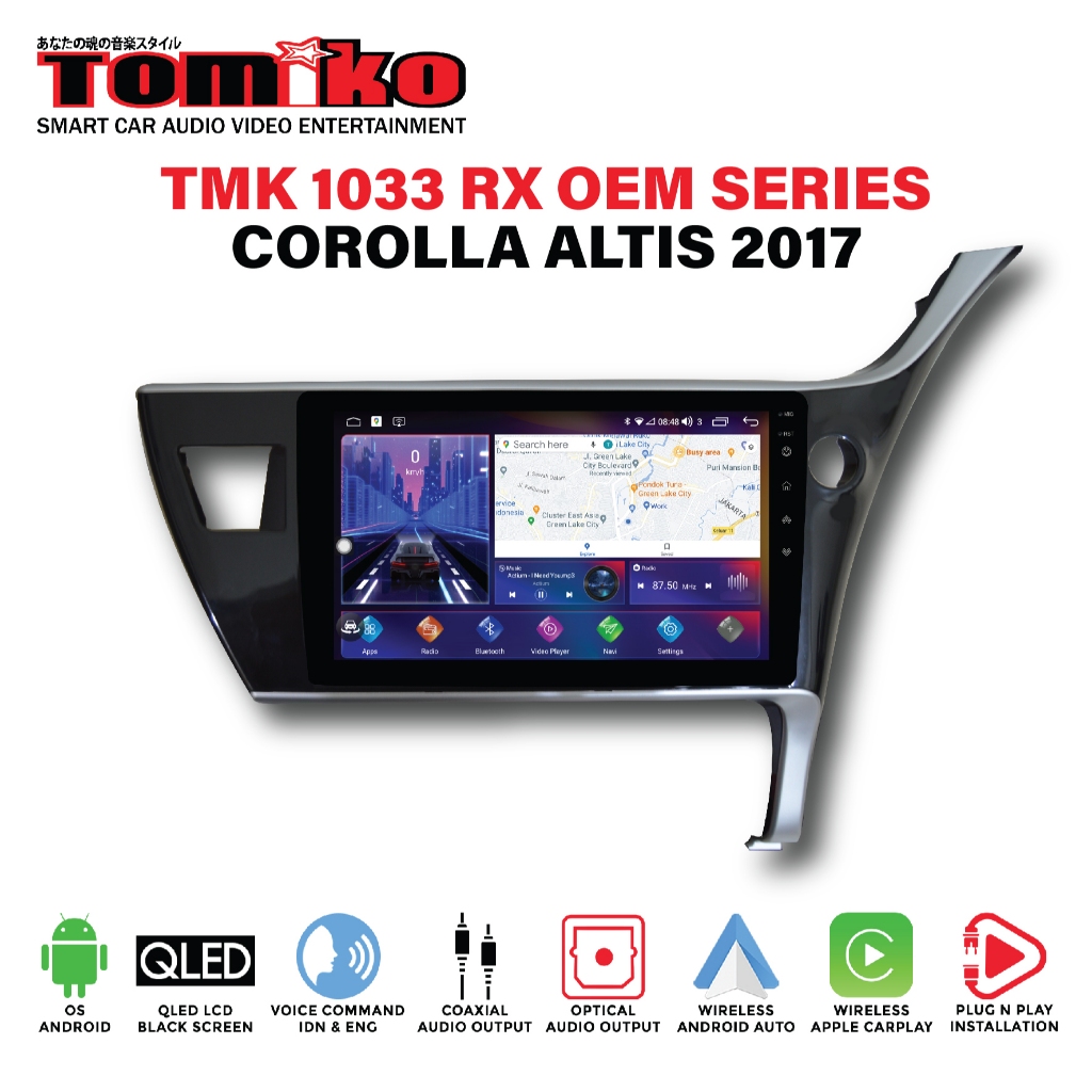 Jual Tomiko Head Unit Android TMK 1033 RX OEM Series for Corolla Altis 2017 | Shopee Indonesia