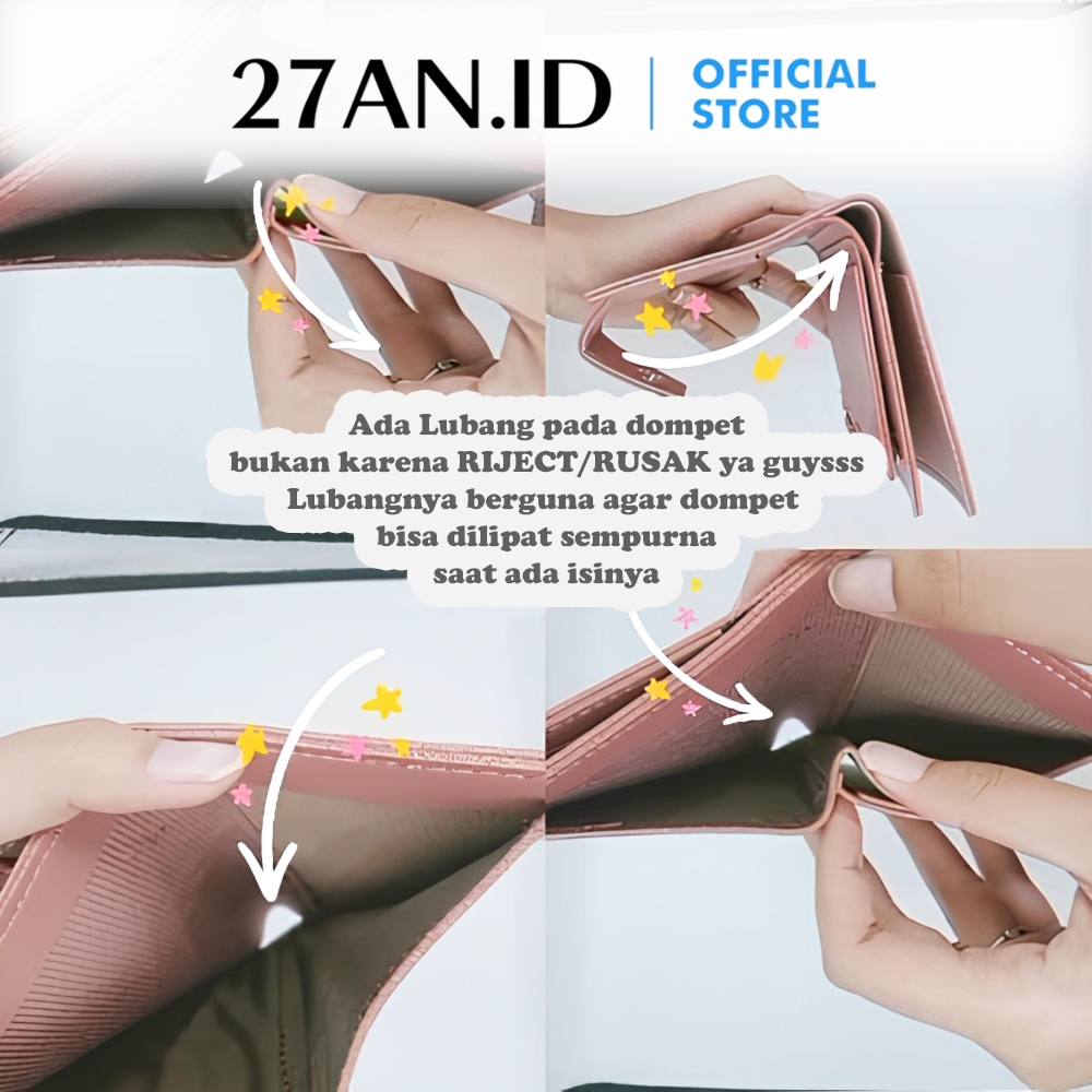 Jual (27AN.ID) Dompet Lipat Wanita D50 Dompet Multifungsi Kartu/Koin/Uang Kertas Gantungan ...