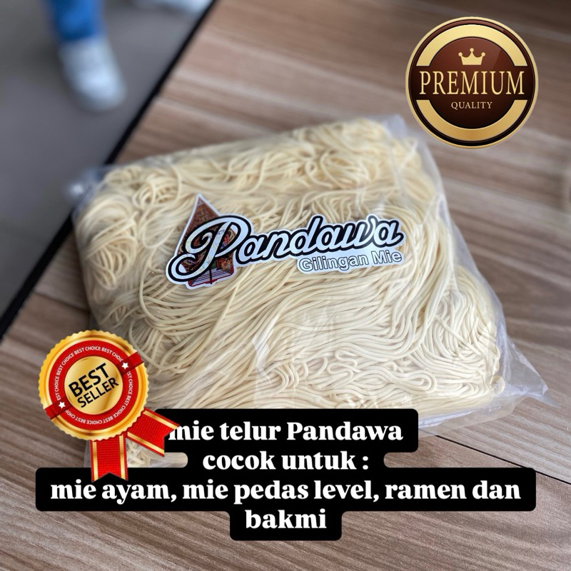 Jual PandawaGM mie mentah (1kg) Kenyal untuk mie ayam gacoan bakmi ...