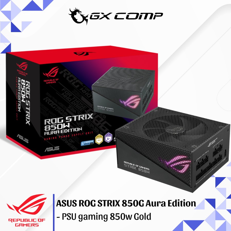 Jual ASUS ROG STRIX 850G AURA EDITION | Power Supply Gaming 850W - Gold ...