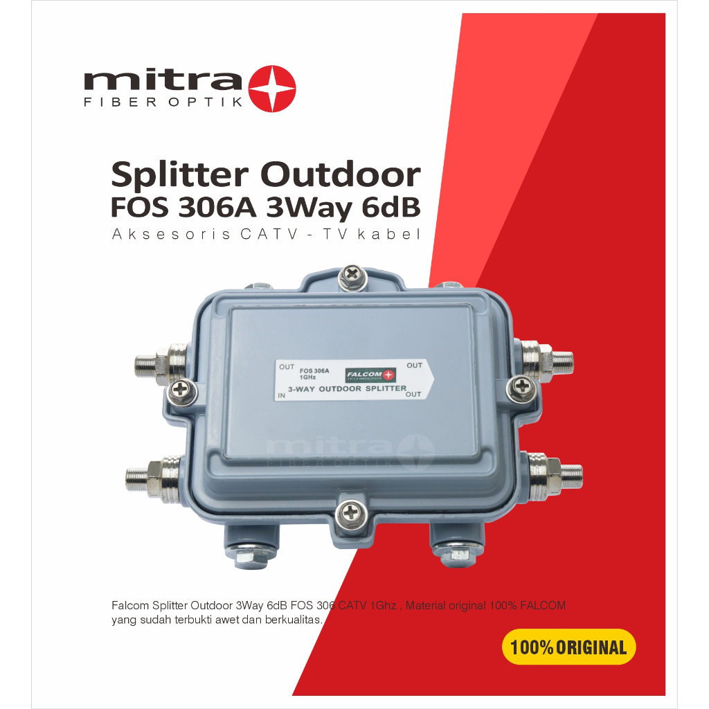 Jual Falcom Splitter Outdoor CATV 3 way 3 arah | Shopee Indonesia