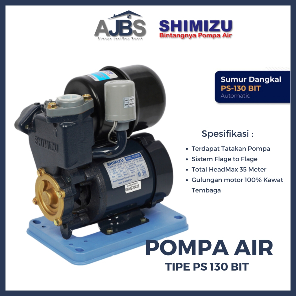 Jual Pompa air / Pompa Shimizu PS 130 BIT / shimuzu pomp air | Shopee ...