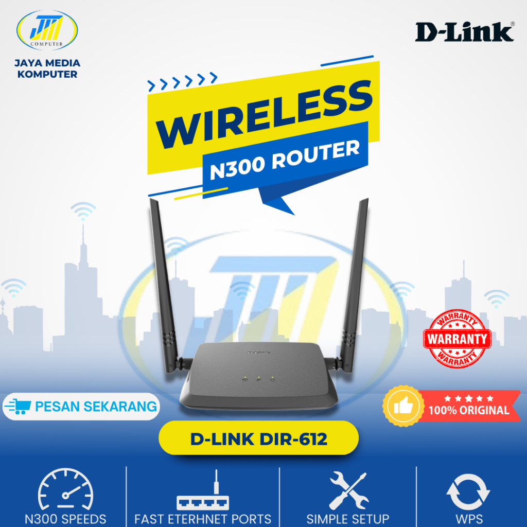 Jual D-Link DIR-612 Wireless N300 Router | Shopee Indonesia