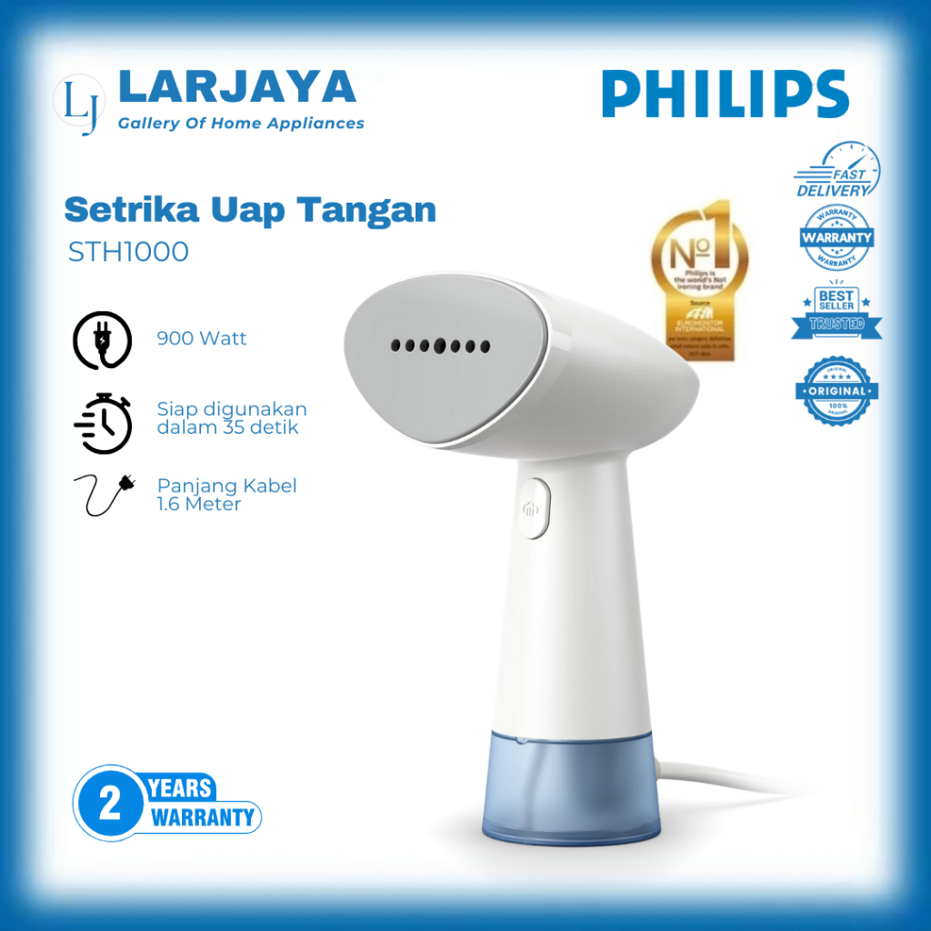 Jual Setrika Uap Portable Philips STH1000 Hand Steamer Philips Handheld Steamer STH-1000 ...