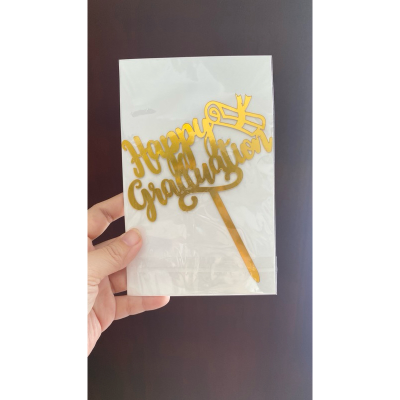 Jual TA518 - Hiasan Tusukan Kue Cake Topper Akrilik Wisuda Graduation ...