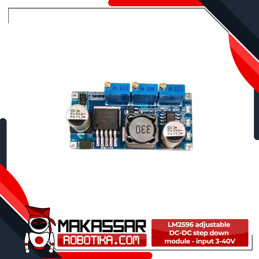 Jual LM2596 adjustable DC-DC step down module - input 3-40V | Shopee Indonesia