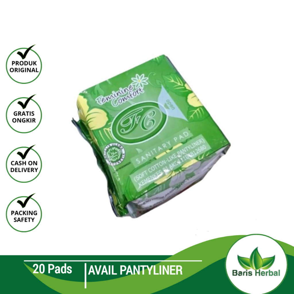 Jual Avail Sanitary Pad Pantyliner I Pembalut Herbal Panty Liner I ...