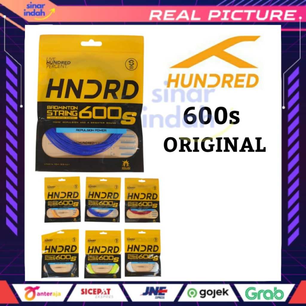 Jual Hundred HNDRD 600s SENAR RAKET BADMINTON ORIGINAL Tali Bulutangkis ...