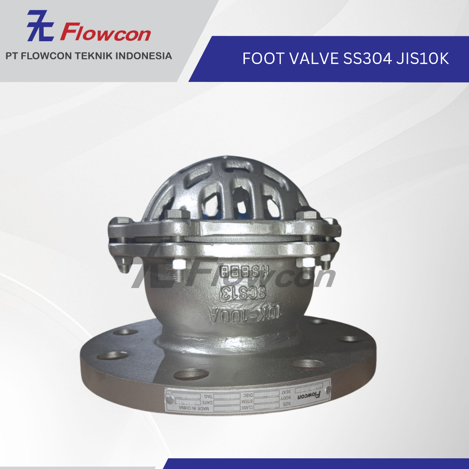 Jual FOOT VALVE SS304 JIS10K FLOWCON SIZE 3" - 6" | Shopee Indonesia