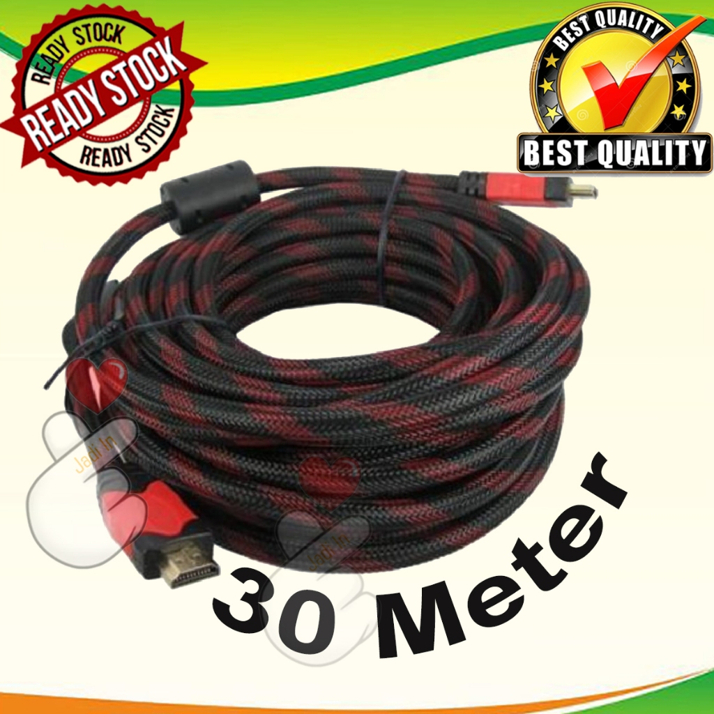Jual KABEL HDMI 30M JARING / HDMI 30 M / HDMI 30 METER | Shopee Indonesia