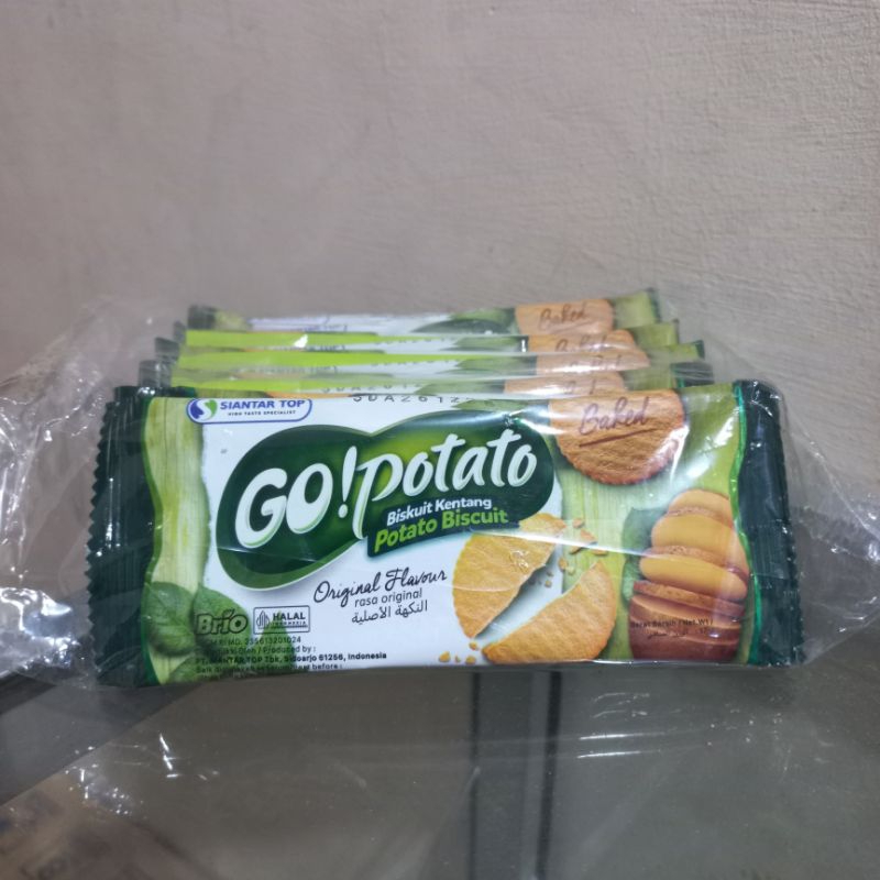Jual Go Potato 1 Pack Isi 10pcs @17g Biskuit Kentang Rasa Original ...