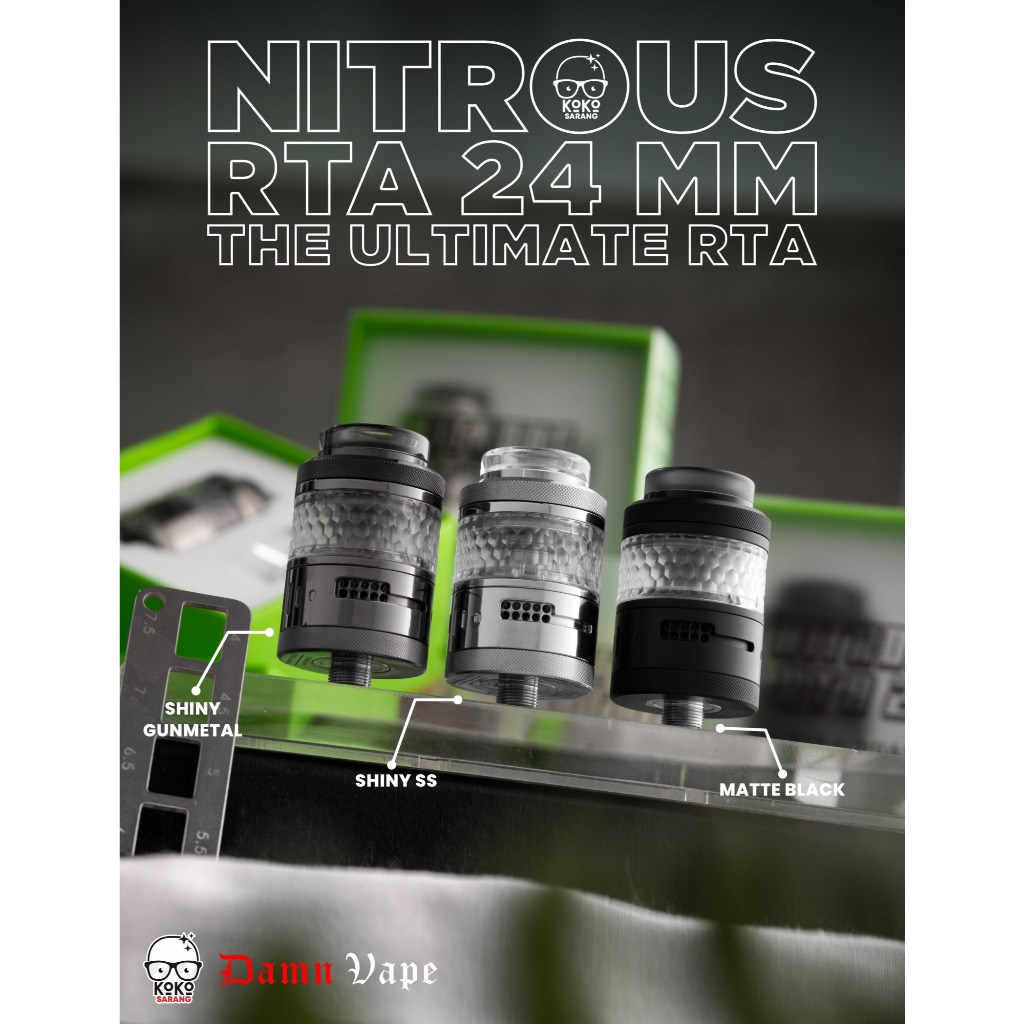 Jual RTA NITROUS 24MM Rta Hybrid Single / Dual Coil Authentic By KOKO ...