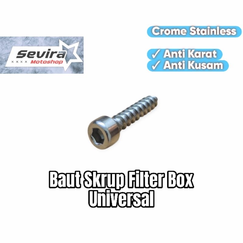 Jual Baut Skrup Box Filter Stainless ukuran 5 x 25mm Anti Karat ...
