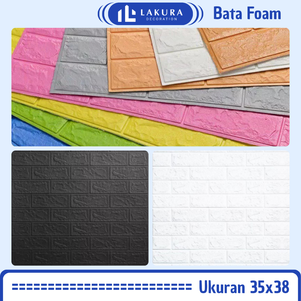 Jual Wallpaper Wallfoam Sticker 3D Foam Motif Batu Bata Sticker Bata ...