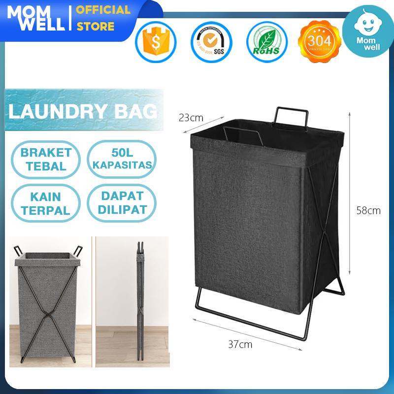 Jual Momwell CS02 Laundry Bag Keranjang Pakaian Kotor Keranjang Baju ...