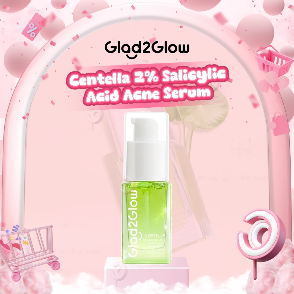 Jual GLAD2GLOW - CENTELLA 2% SALICYLIC ACID ACNE SERUM ( 17 ml ...