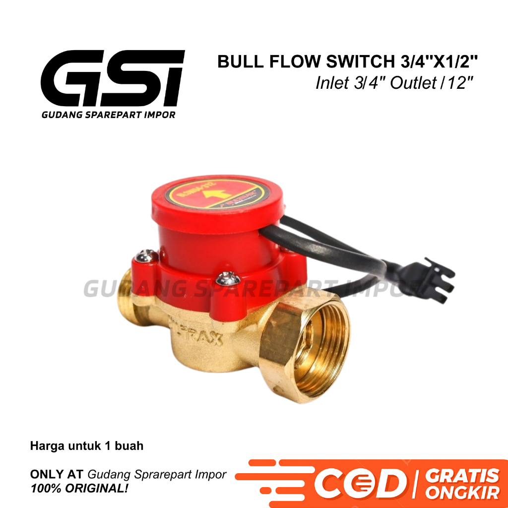 Jual BULTRAX Saklar Otomatis Pompa Air Inlet 3/4" Outlet 1/2" / Flow ...
