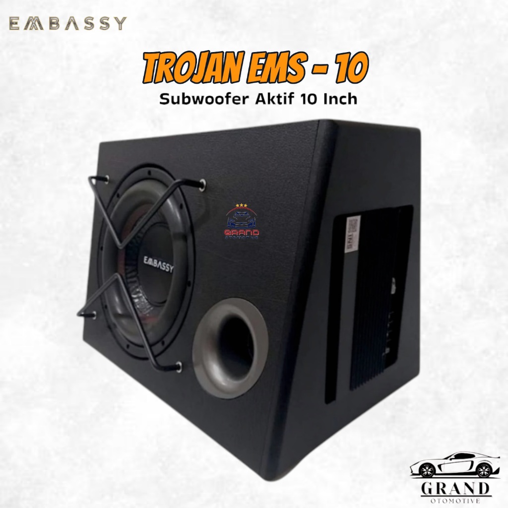 Jual Subwoofer Aktif 10 inch BASSBOX Embassy Trojan EMS-10 Speaker ...