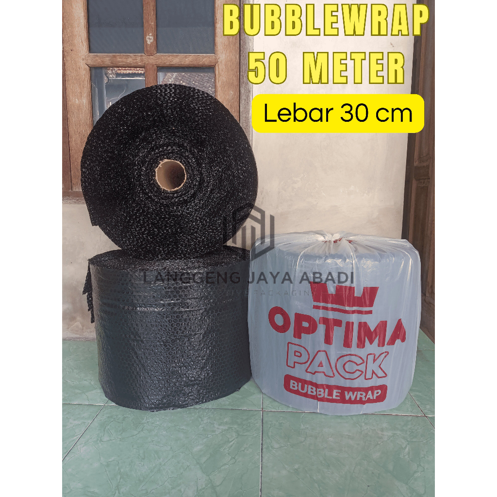 Jual Bubble Wrap Ukuran 30 cm X 50 meter Bening Dan Hitam | Shopee Indonesia