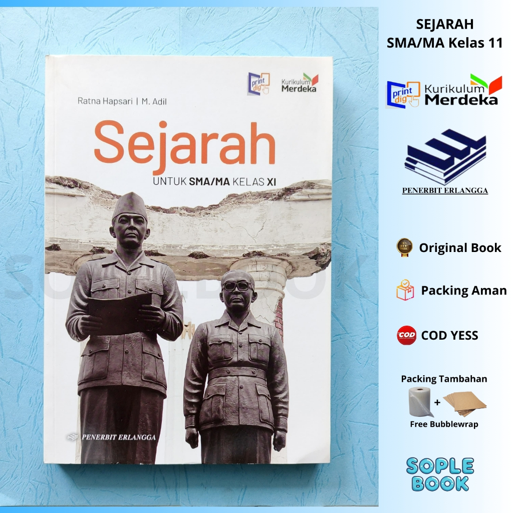 Jual Buku Sejarah Untuk SMA/MA kelas 11 Kurikulum Merdeka Erlangga | Shopee Indonesia