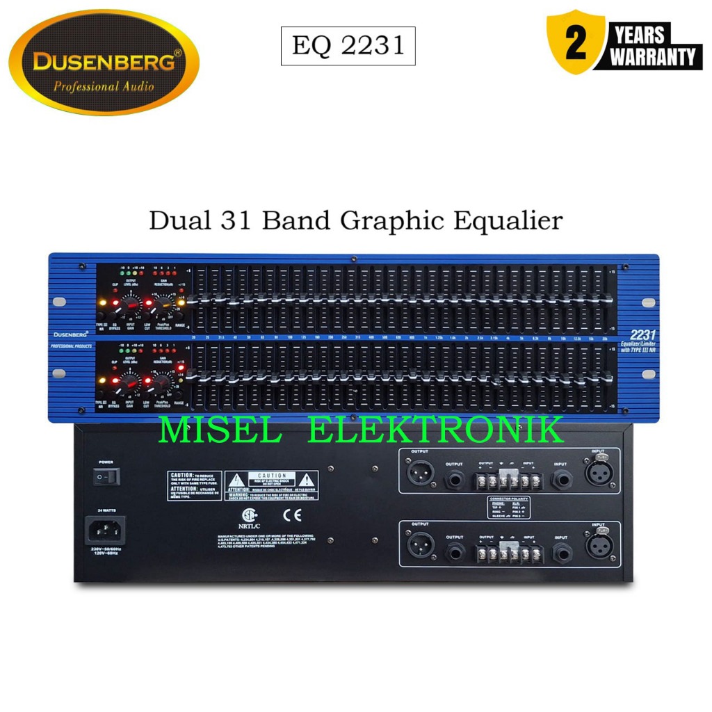 Jual Dual 31 Band Graphic equalizer Dusenberg EQ 2231 Original | Shopee ...