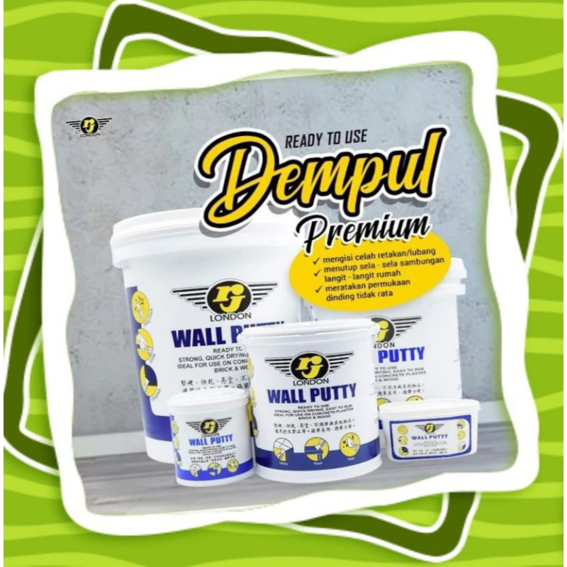 Jual wall putty 5 kg dempul tembok rj london 5 kg | Shopee Indonesia