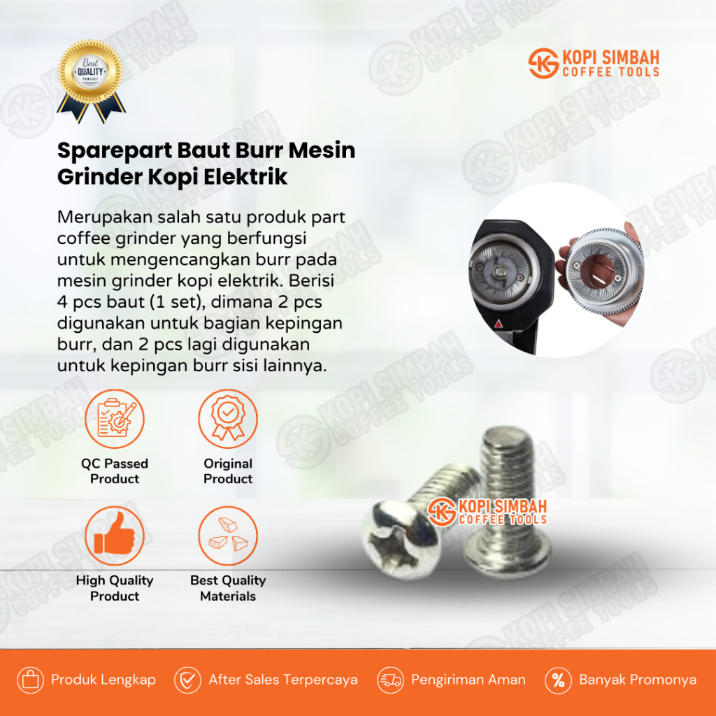 Jual Spare Part Baut Burr Coffee Grinder N600 N500 N520 500N Satu Set ...