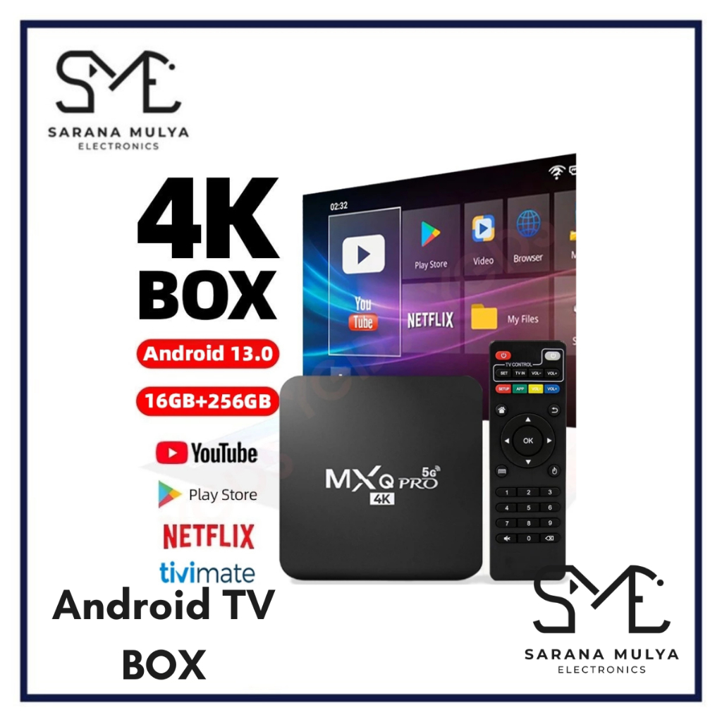 Jual Android Tv Box MXQ Pro Android 13.0os 2.4G WIFI 16gb Ram 256gb Rom ...