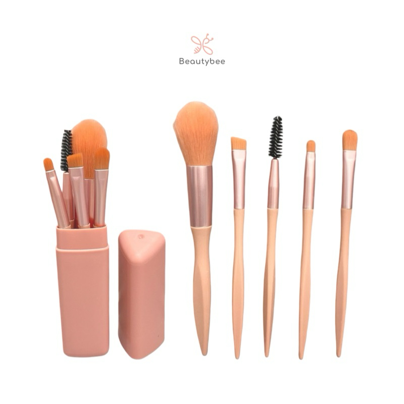 Jual BEAUTYBEE MAKEUP BRUSH SET ISI 5 / KUAS MAKEUP + CASE PANJANG ...